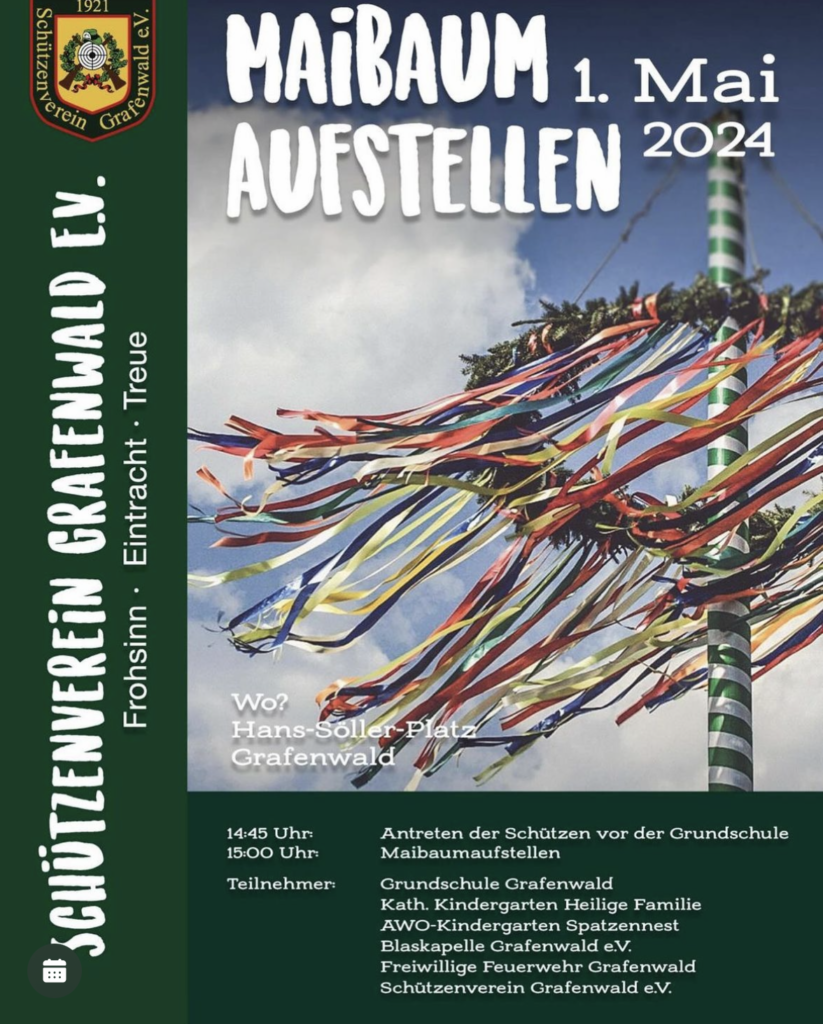 Schützen Grafenwald: Maibaum-Aufstellen 2024 – Wir lieben Bottrop