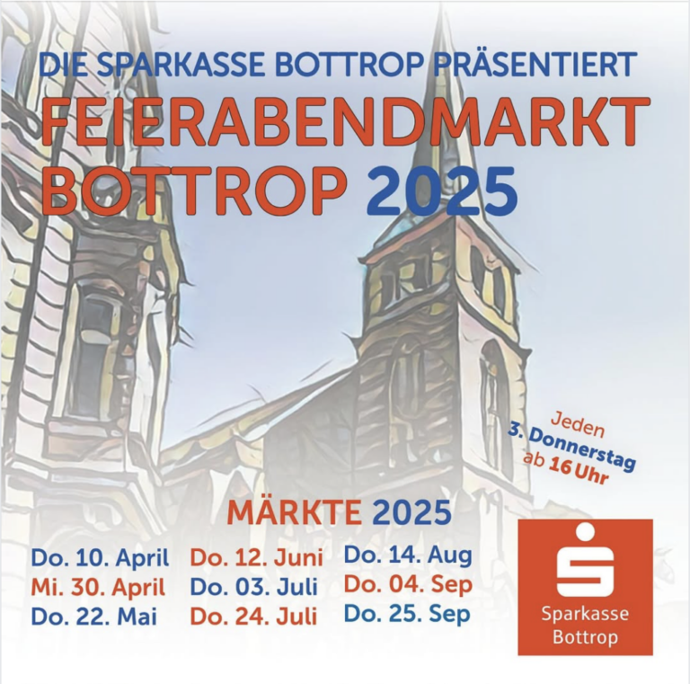 Feierabendmarkt 2025 auf dem Kirchplatz (Marktviertel) – Wir lieben Bottrop