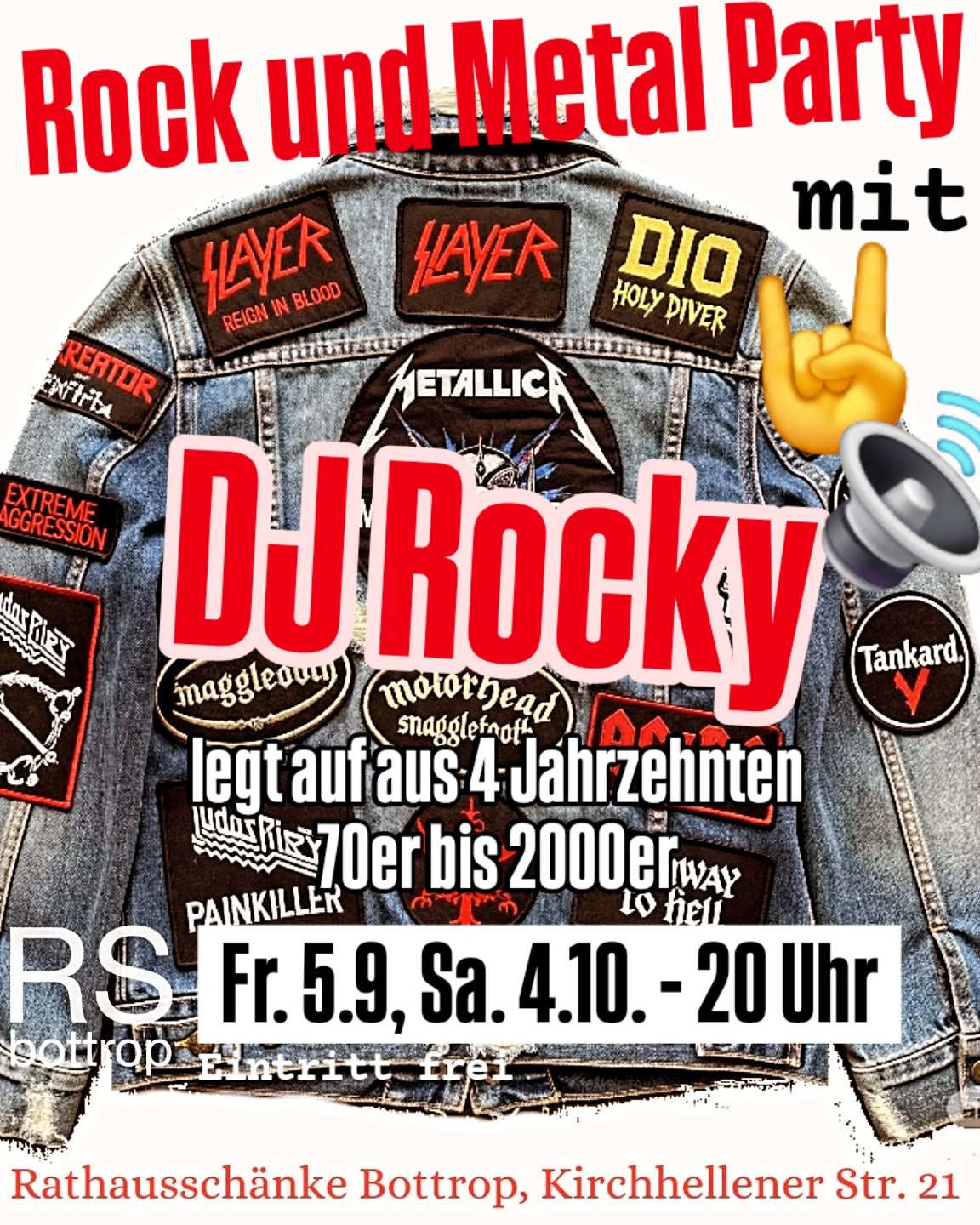 Rock`n`Metal Party mit DJ Rocky in der Rathausschänke – Wir lieben Bottrop